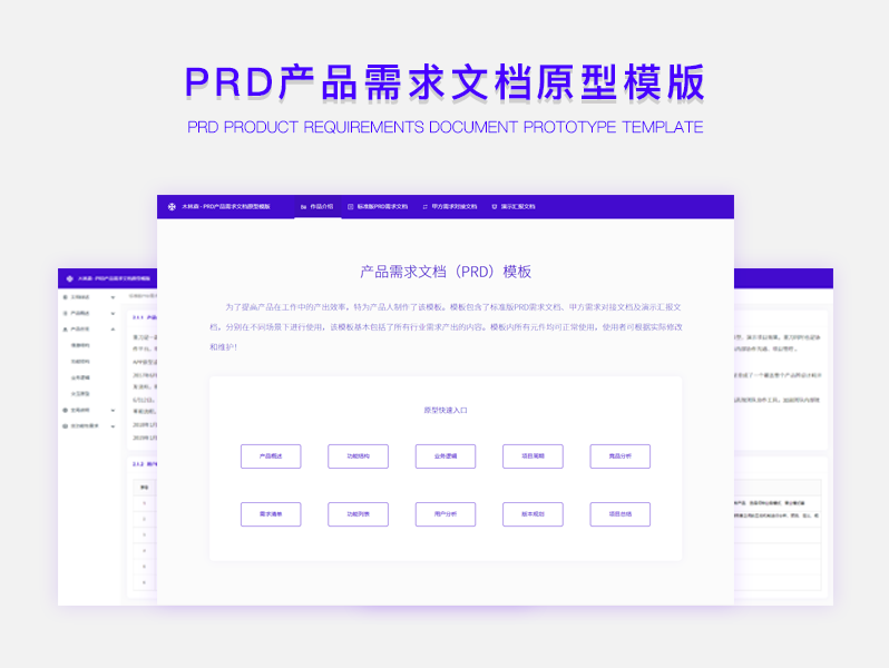 PRD产品需求文档原型模版