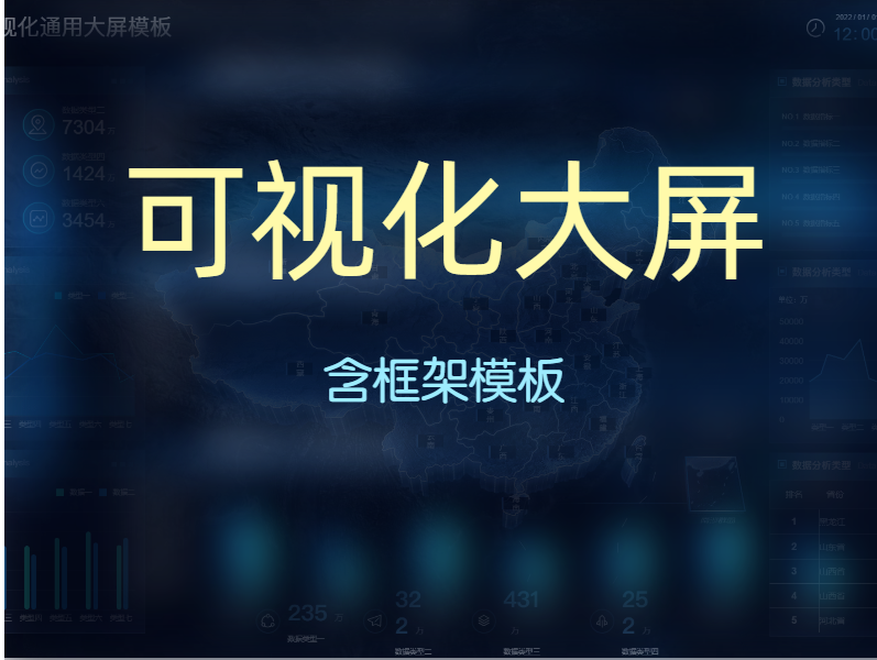 可视化大屏and框架模板